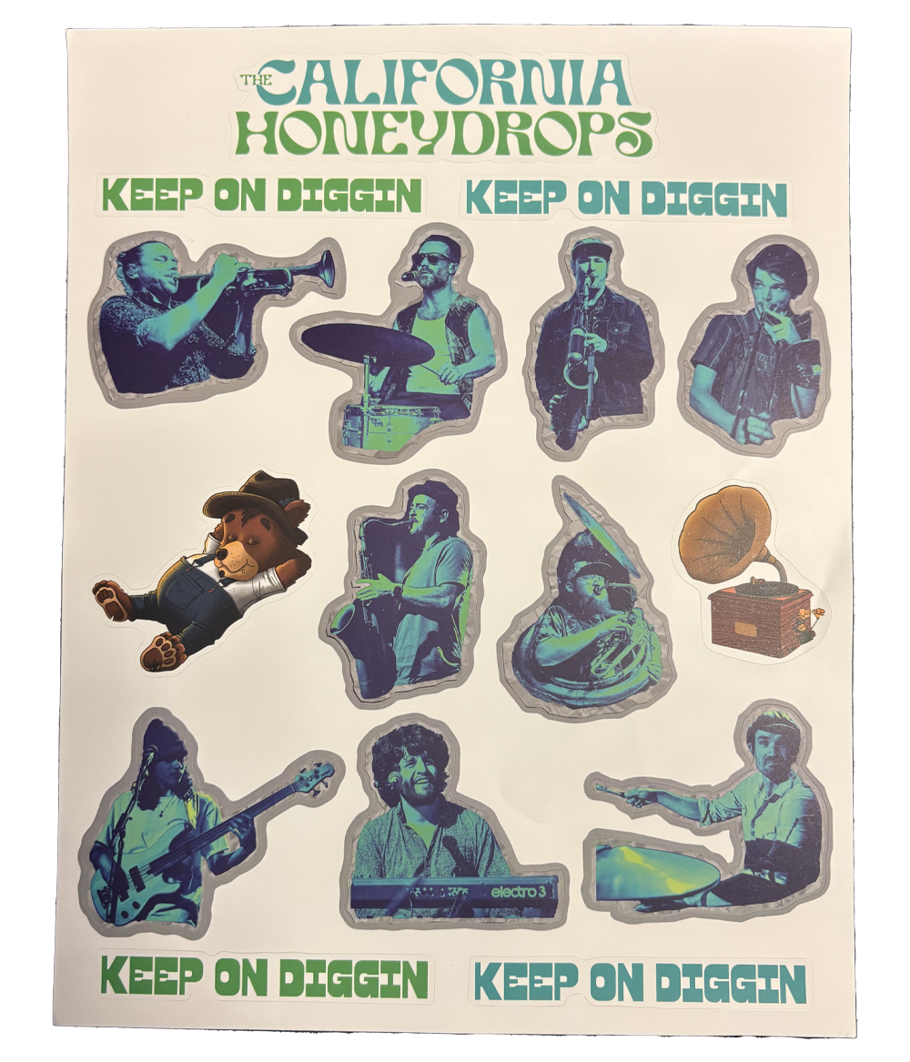 Keep On Diggin Sticker Sheet – The California Honeydrops